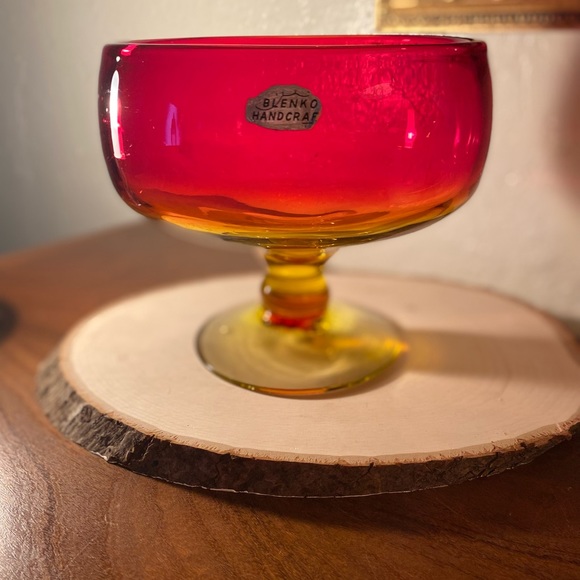 BLENKO | Other | Blenko Glass 629s Tangerine Dish Designed By Wayne ...